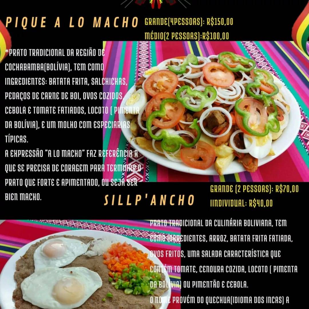 Menu em Sabores de Mi Tierra Comida Boliviana restaurante, Barueri