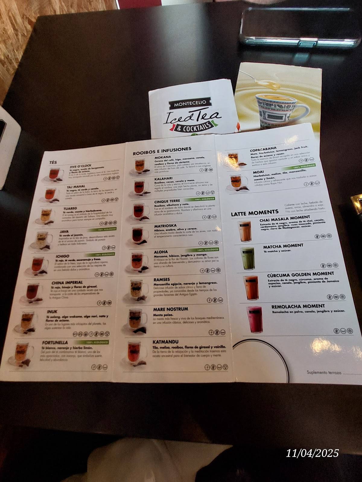 Menu at Sala Café, Sant Vicent del Raspeig