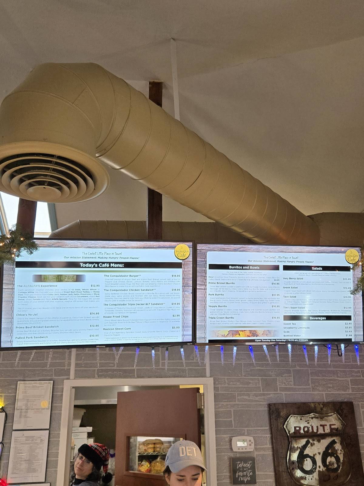 Menu at Salsa Guy Cafe, Cedar Rapids