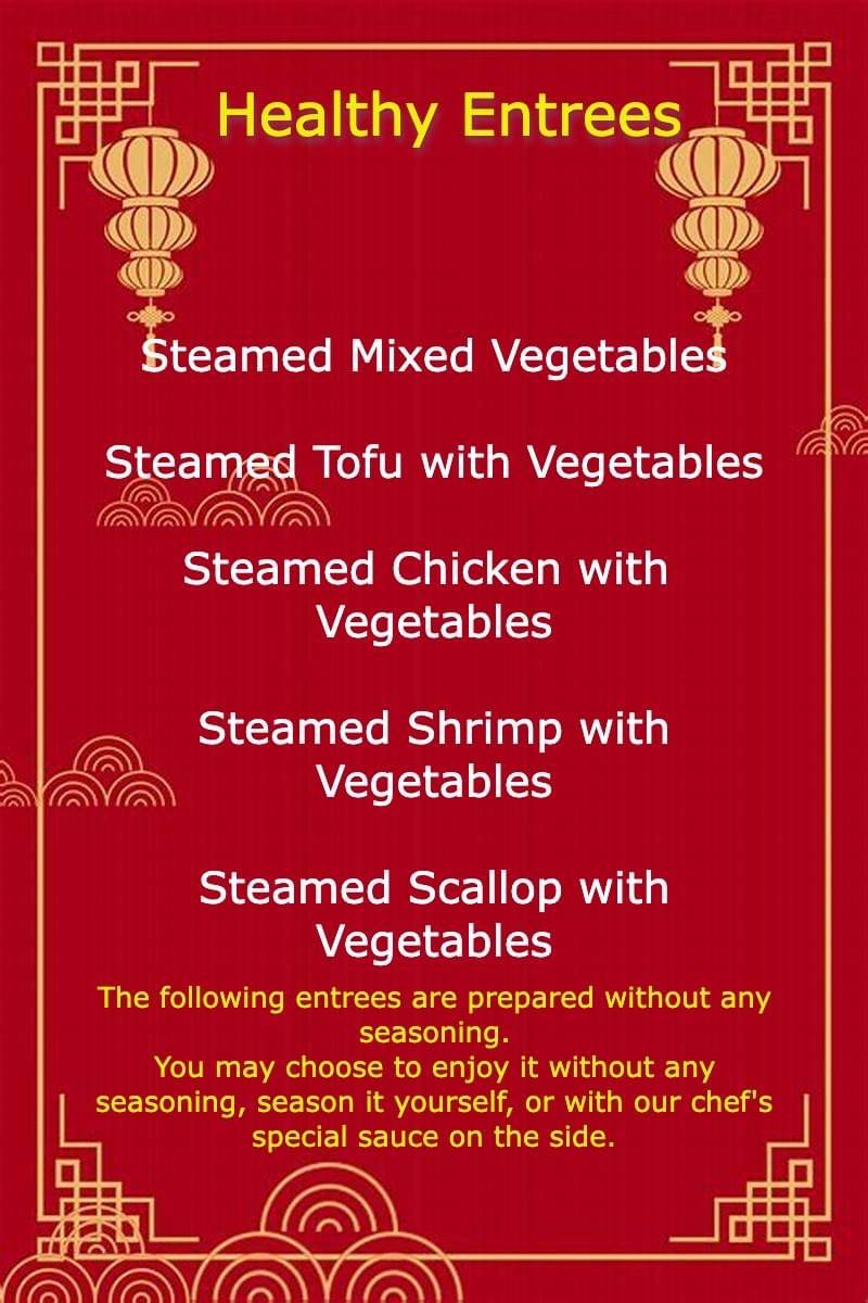 Menu at Sam's China Inn restaurant, Groves