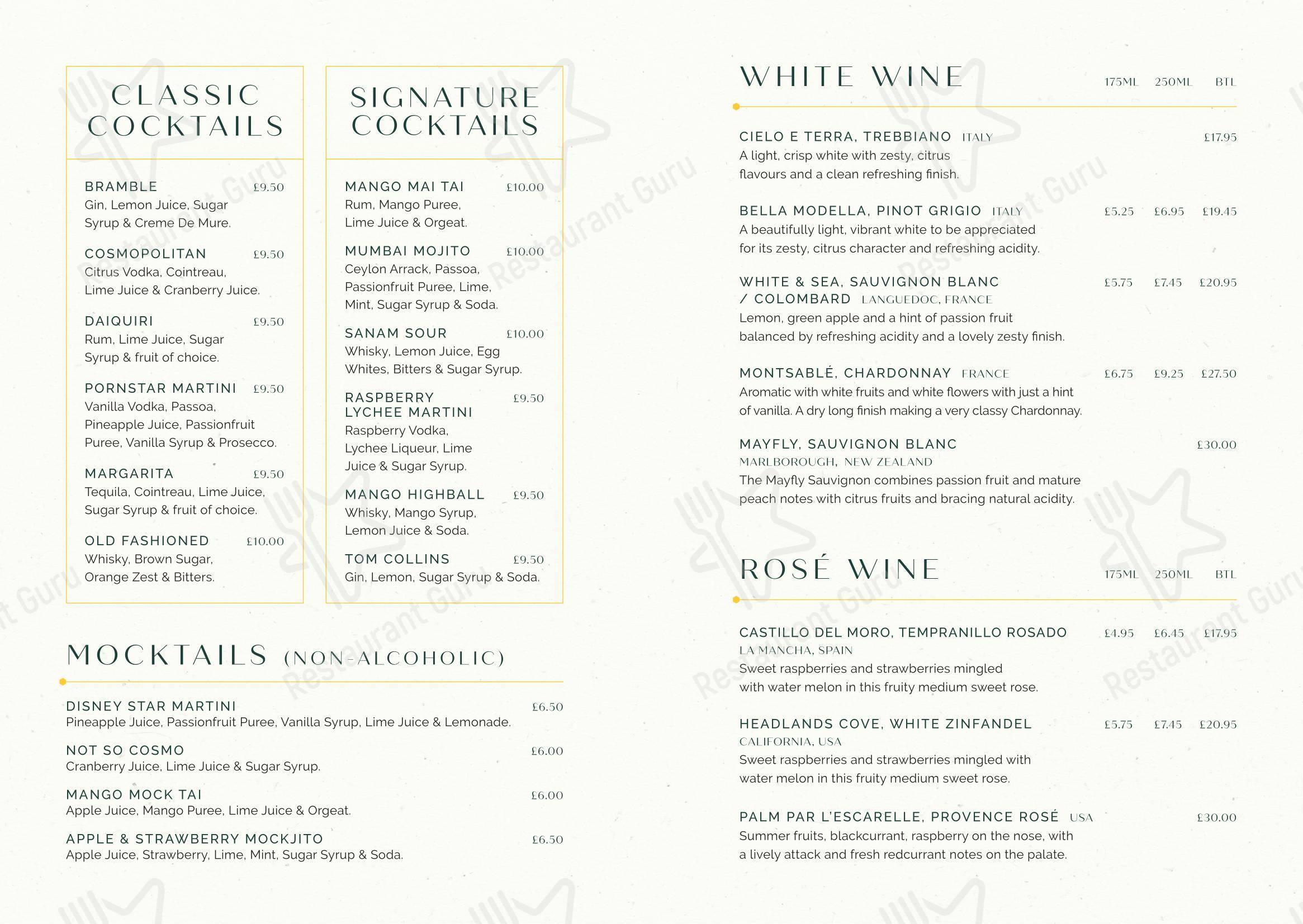 Menu at Sanam Tandoori restaurant, Falkirk