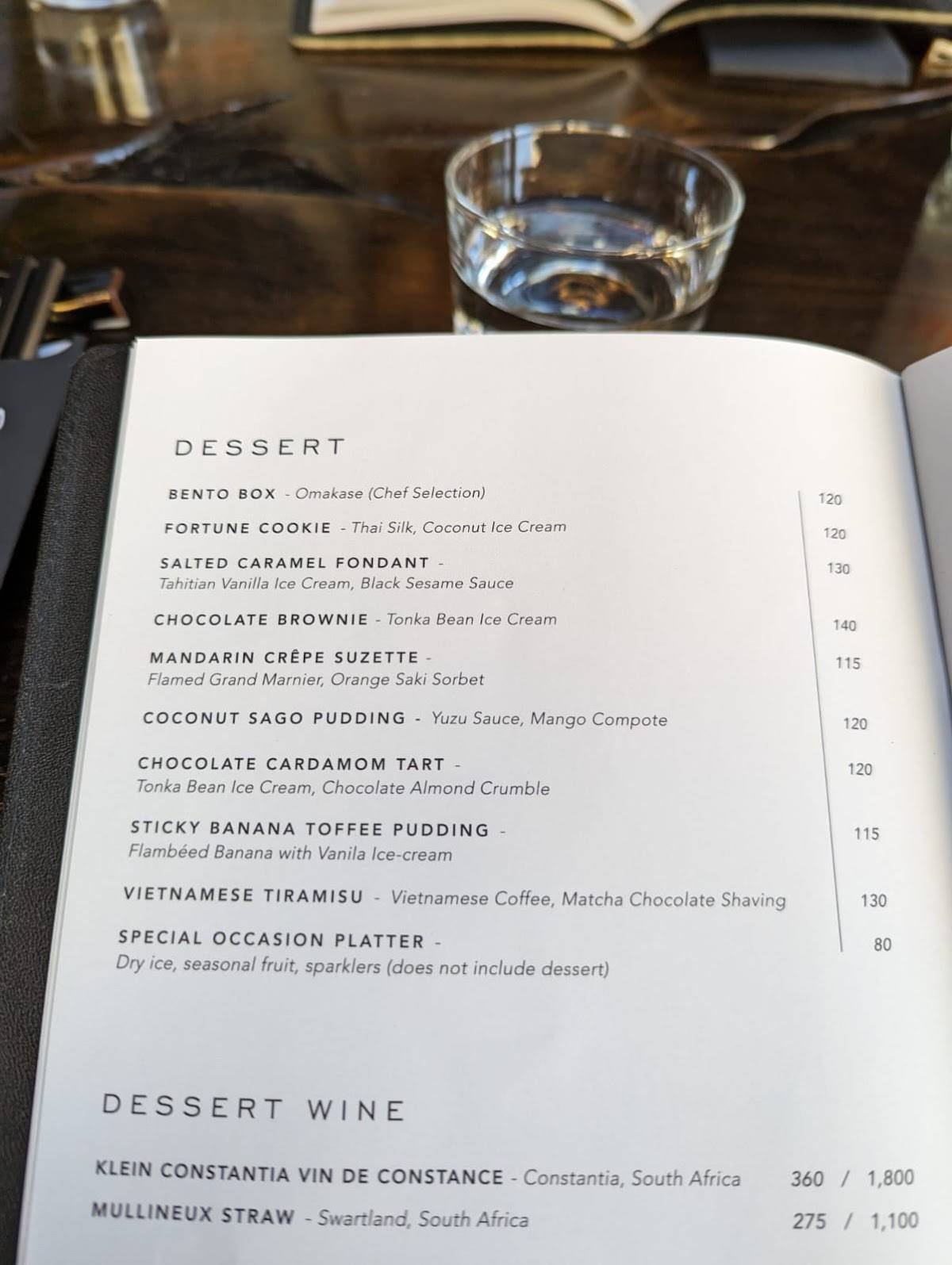 Menu at TANG Asian Luxury Restaurant & Bar, Sandton