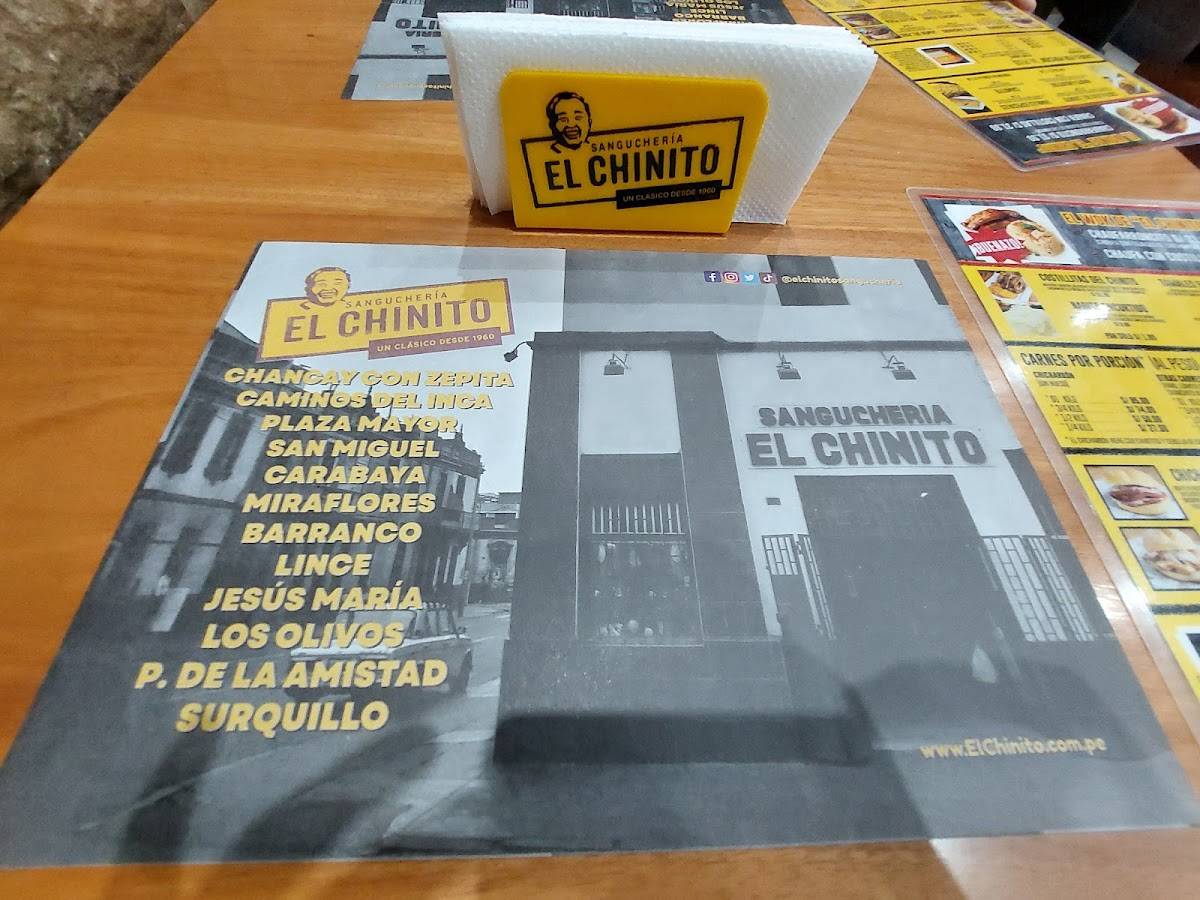 Carta del restaurante Sanguchería El Chinito, Jesus Maria, Av ...