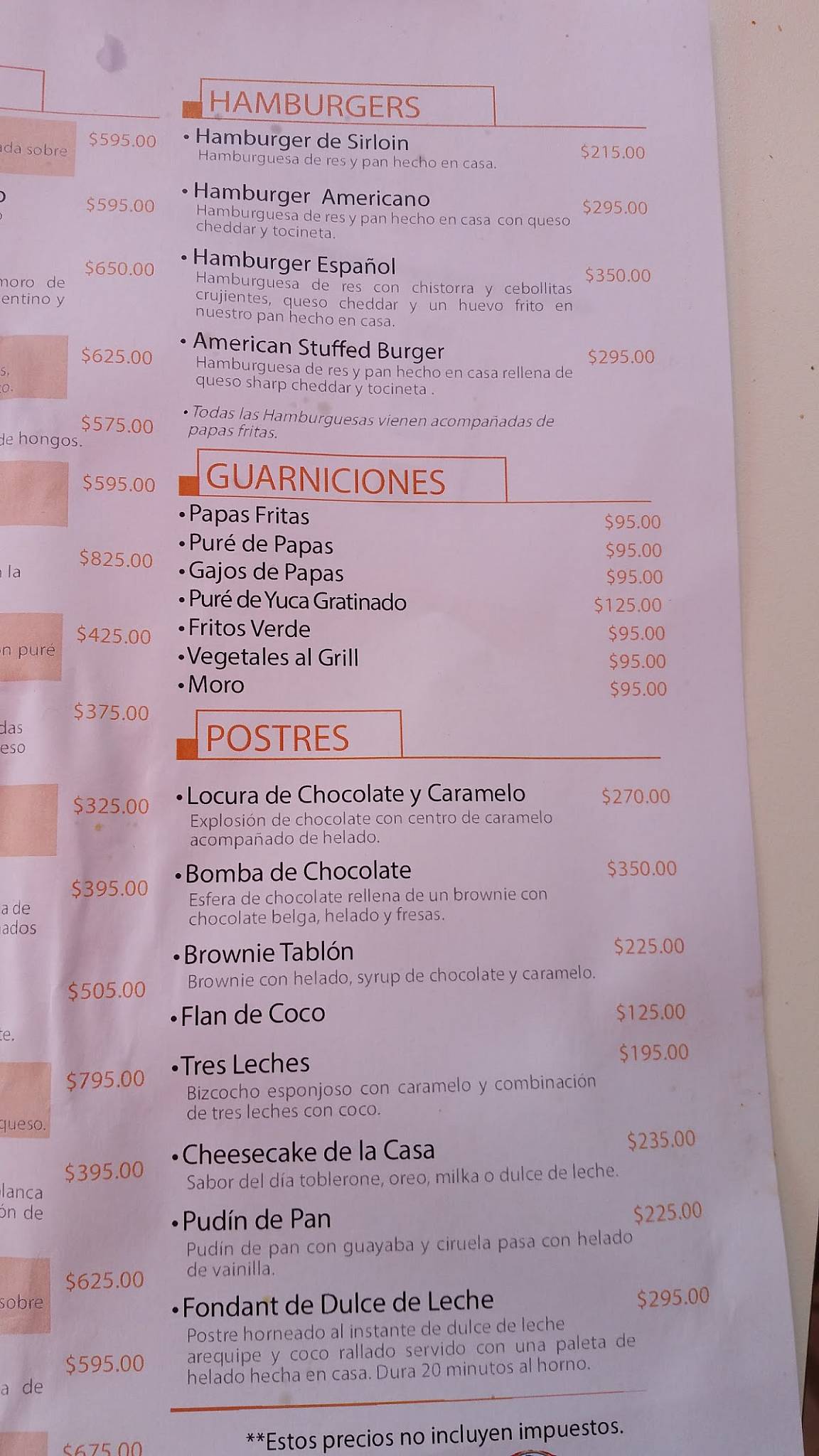 Carta del restaurante El Tablon Latino, Santiago De Los Caballeros, C ...
