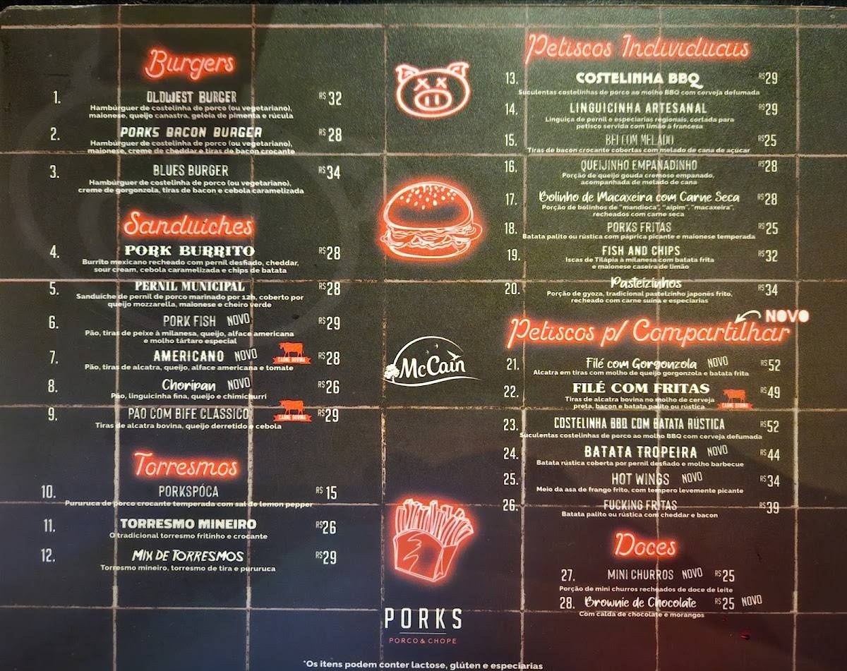 Menu em Porks - Brooklin pub & Bar, São Paulo