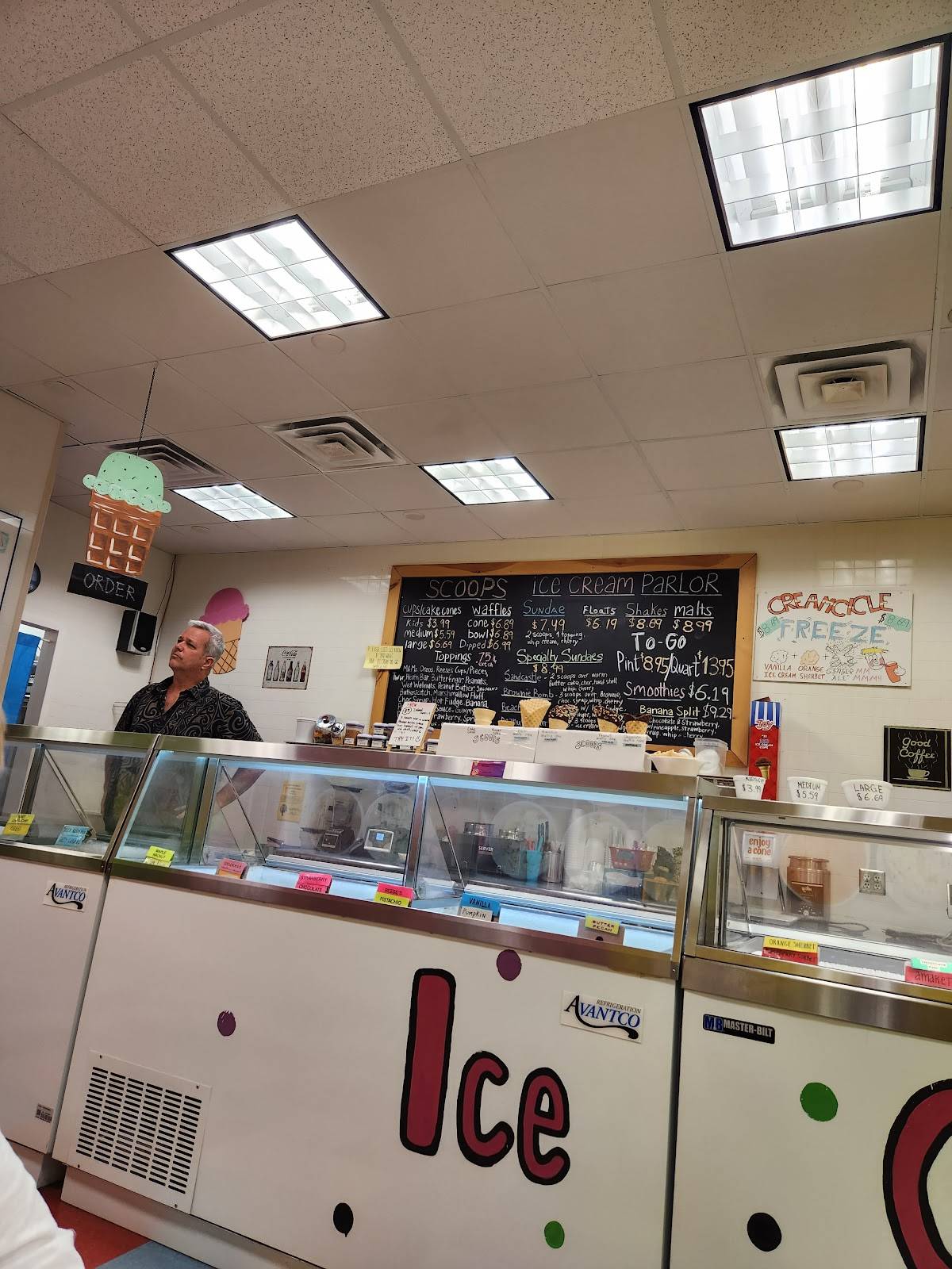 Carta del restaurante Scoops Homemade Ice Cream, Kill Devil Hills