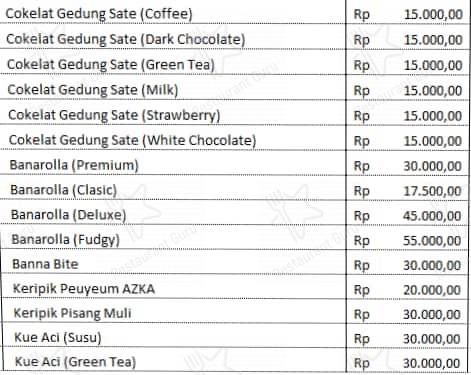 Menu at Cafe Serba susu lembang, Bandung