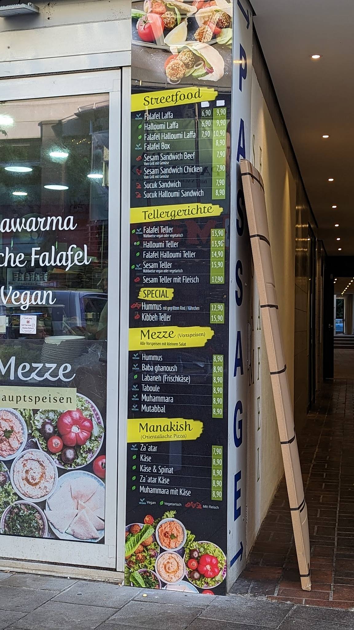 Speisekarte von Sesam Falafel Schwabing restaurant, München