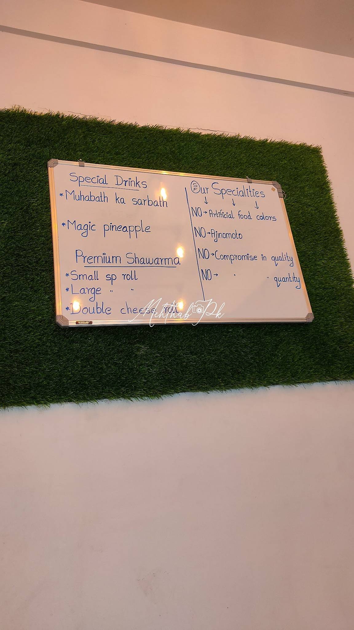 Menu at Shawarma Fusion, Manjeri