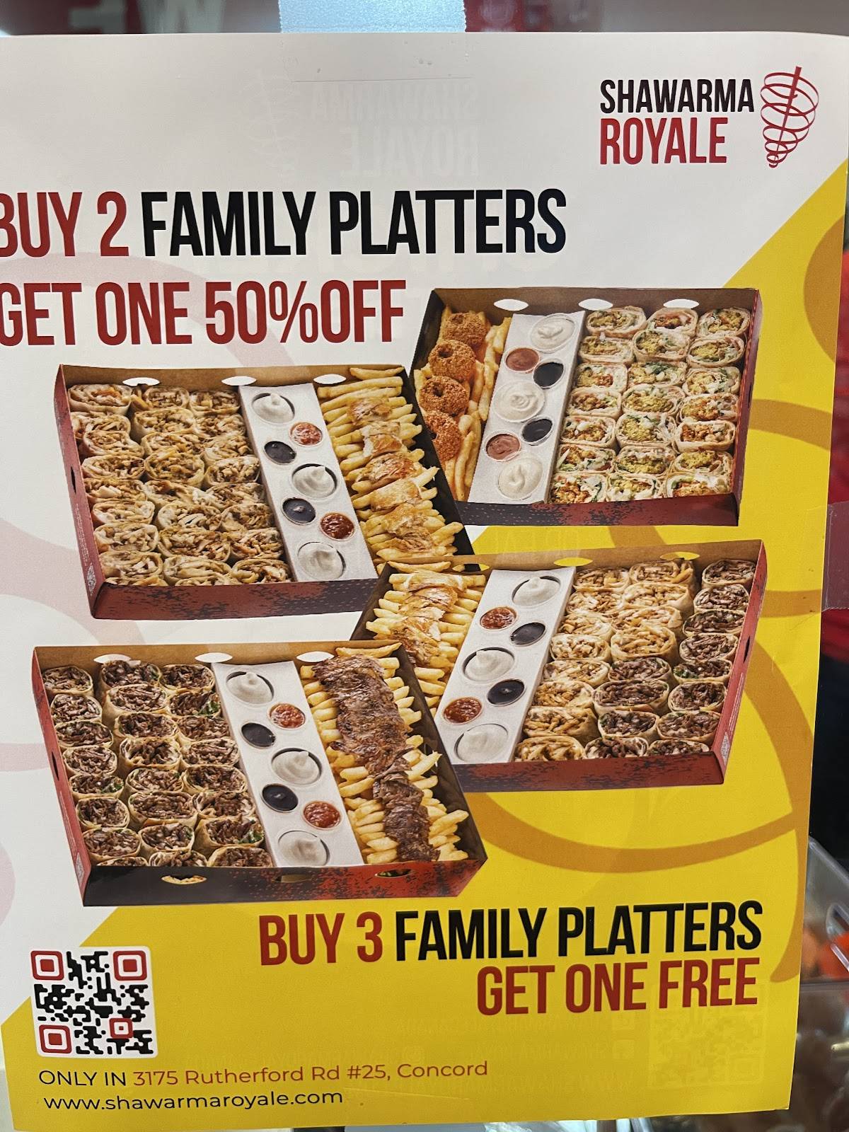 Menu at Shawarma Royale restaurant, Vaughan, Rutherford Rd #25