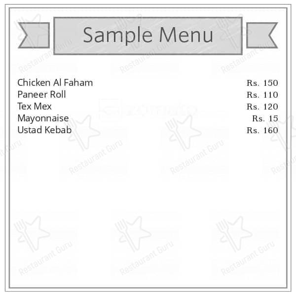 Menu at Shawarma Spot, Kochi, Opp EVM Cinemas