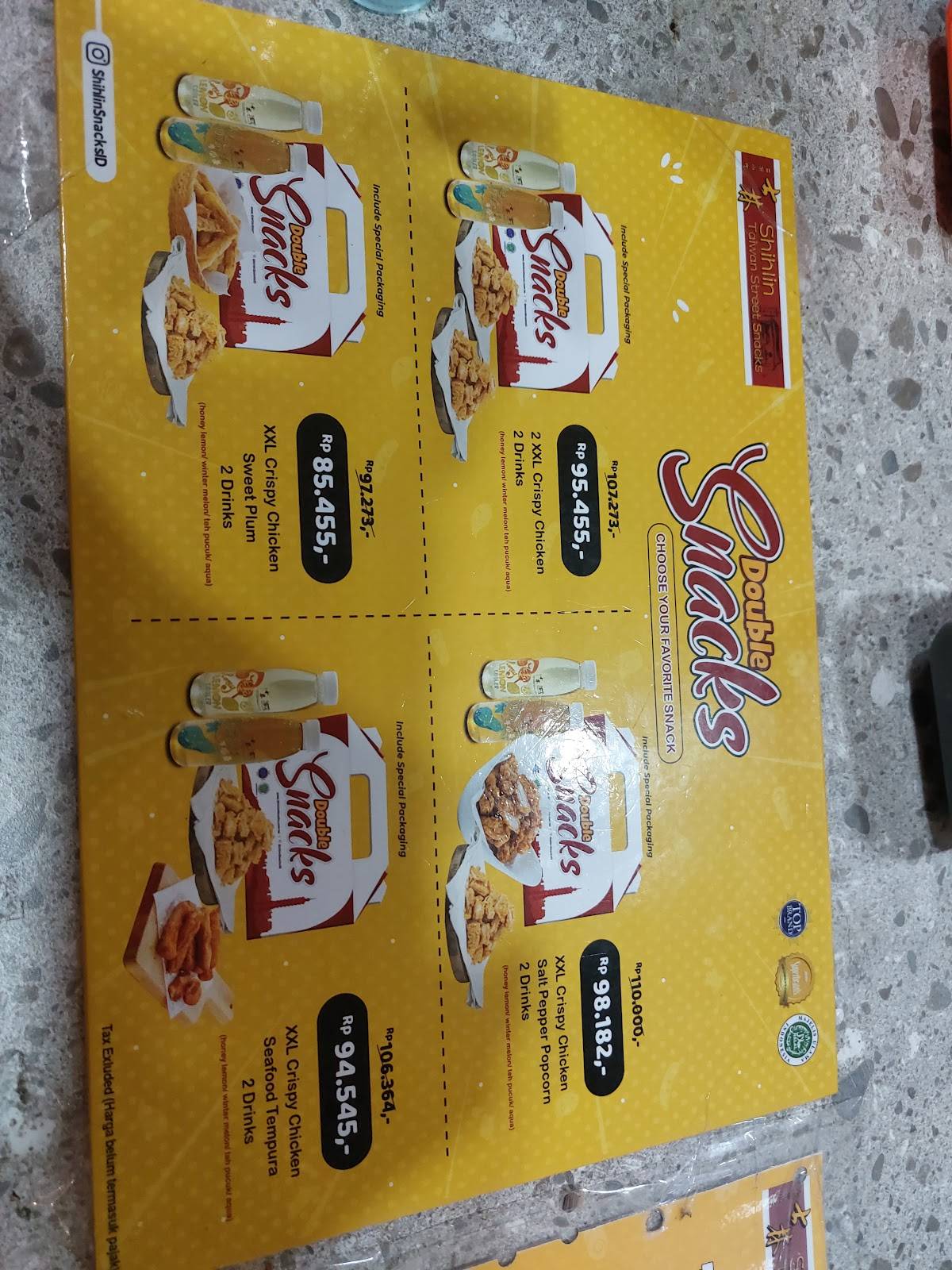 Menu at Shihlin Taiwan Street Snacks - BIGMall Samarinda restaurant ...