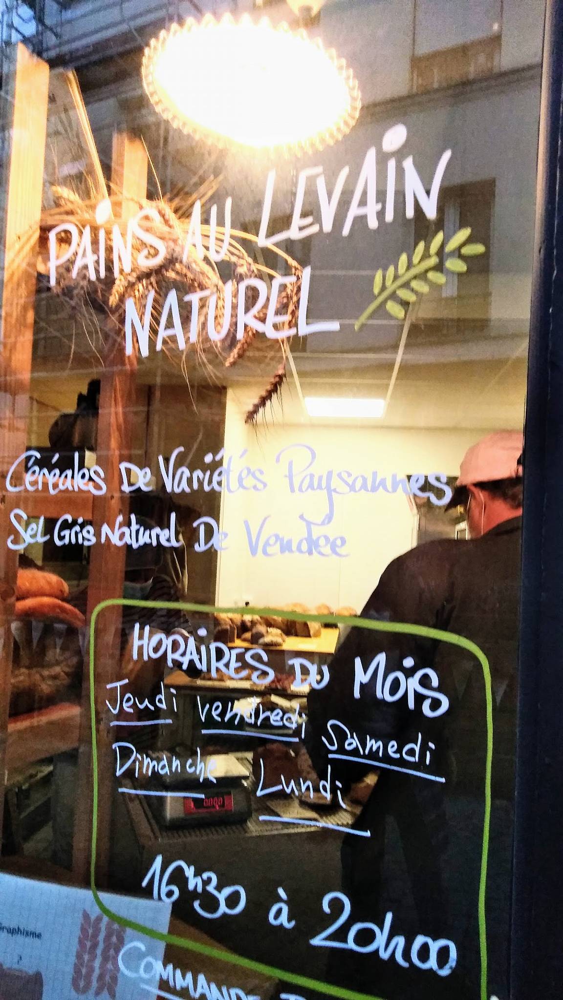 Menu au Shinya Pain restaurant, Paris