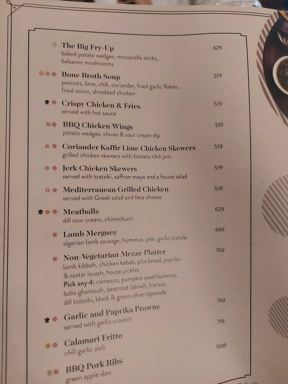 Menu at Sly Granny Cafe, New Delhi