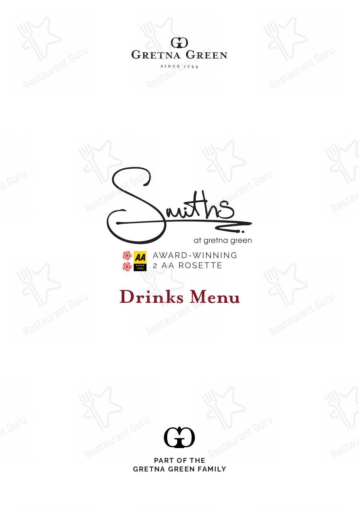 Menu at Smiths at Gretna Green Hotel pub & bar, Gretna
