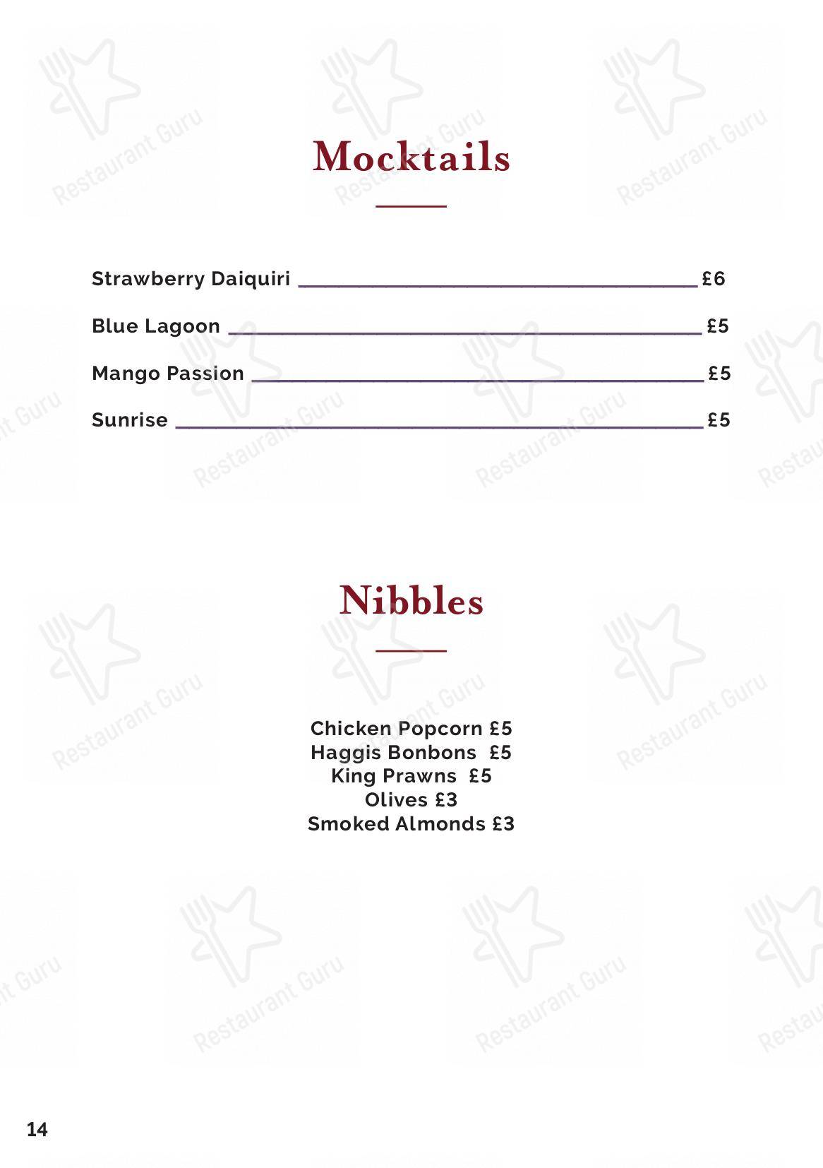 Menu at Smiths at Gretna Green Hotel pub & bar, Gretna