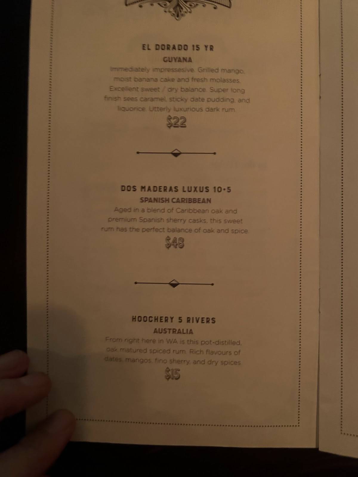 Menu at Sneaky Tony's pub & bar, Northbridge