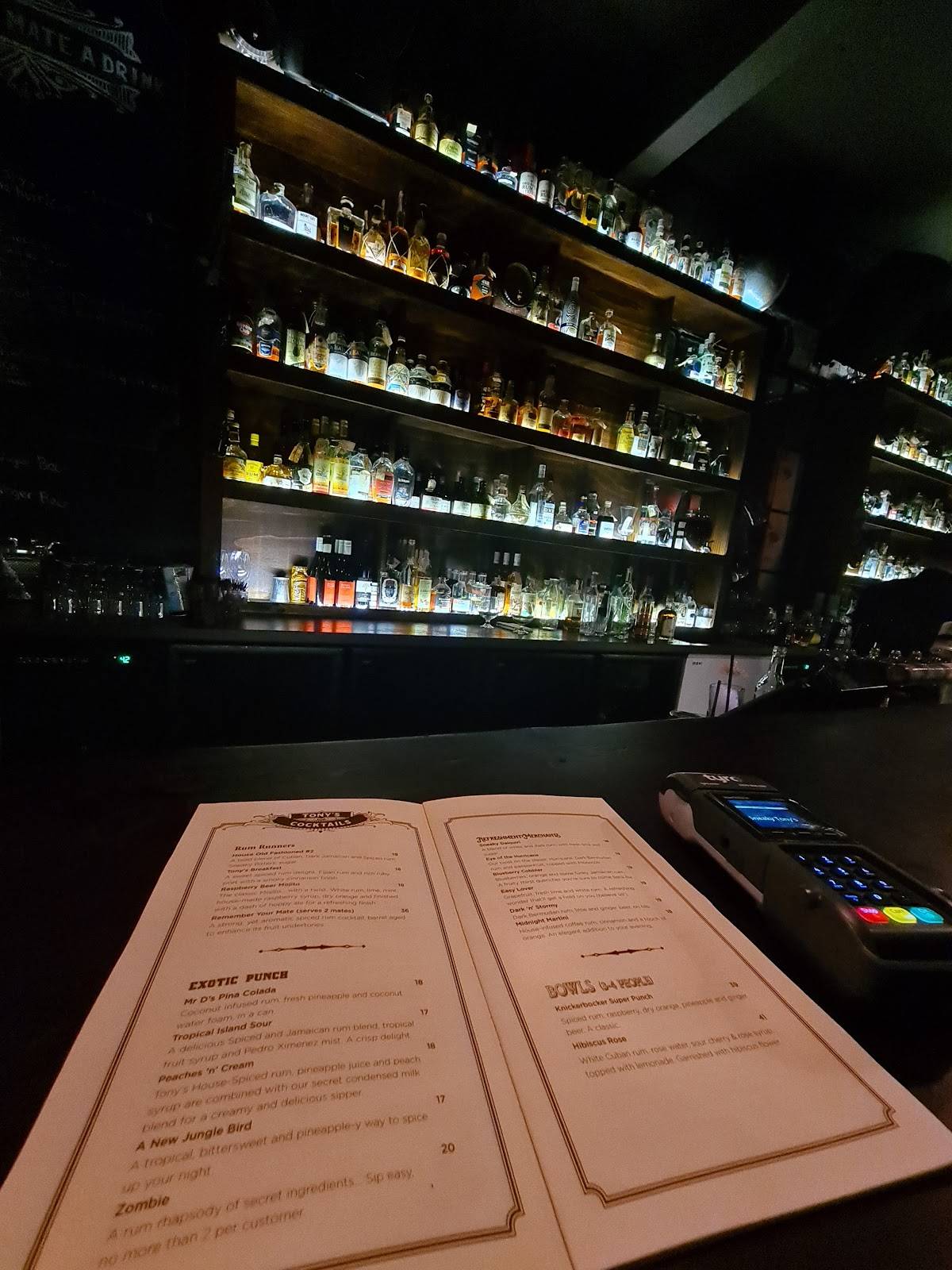 Menu at Sneaky Tony's pub & bar, Northbridge