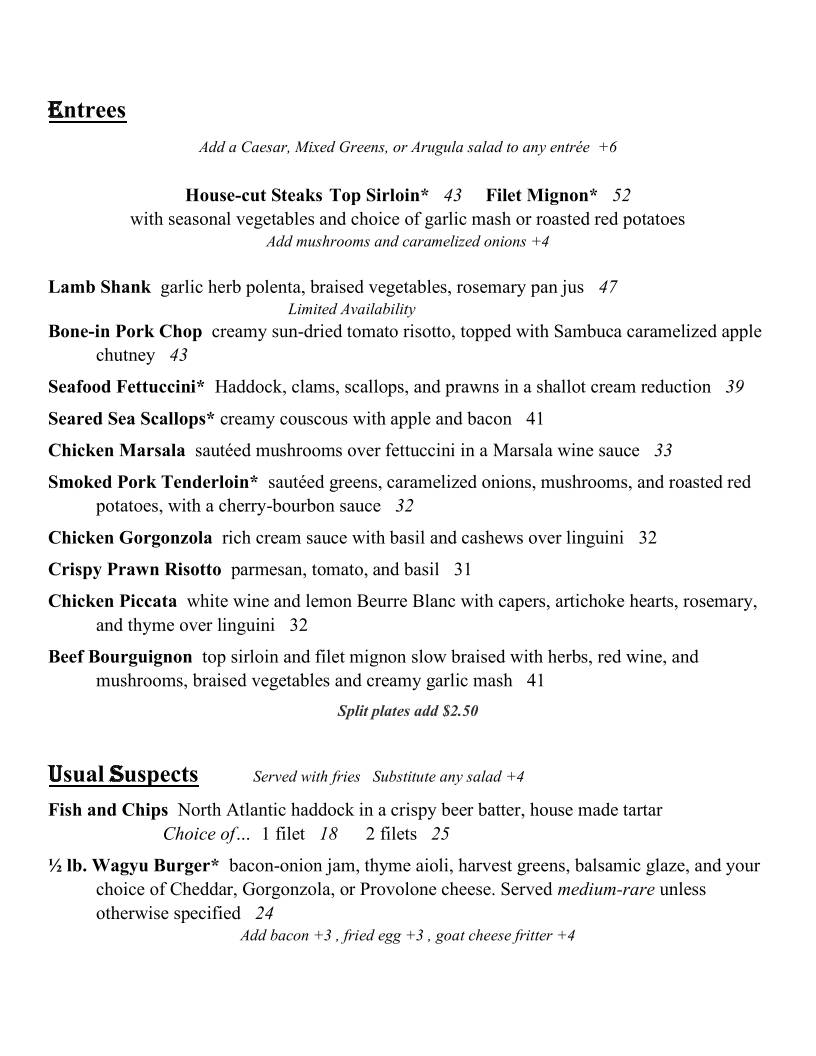 Menu at The Repp pub & bar, Snohomish