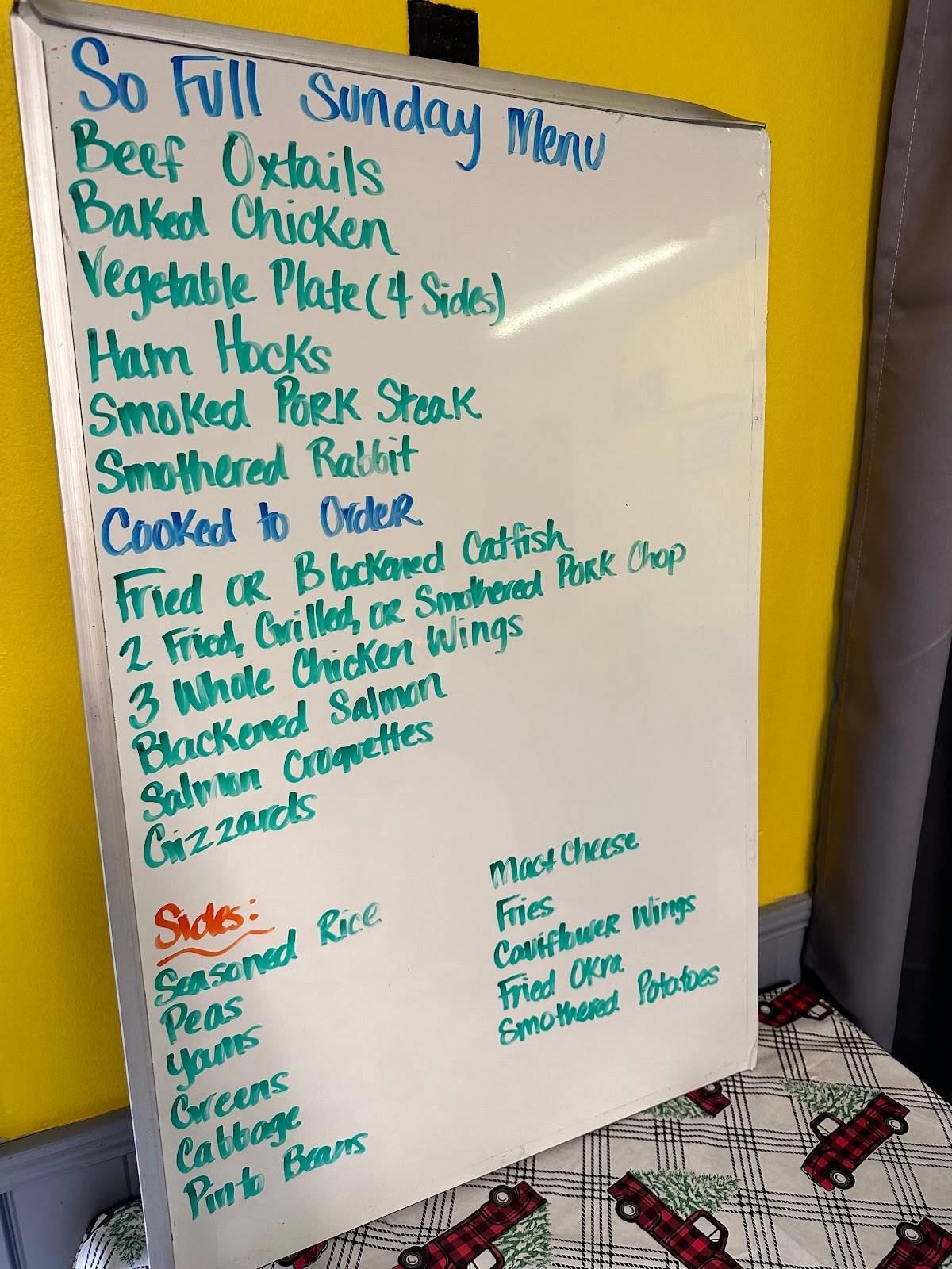 Menu at So Full Cafe, North Little Rock, 7805 Kampground Way