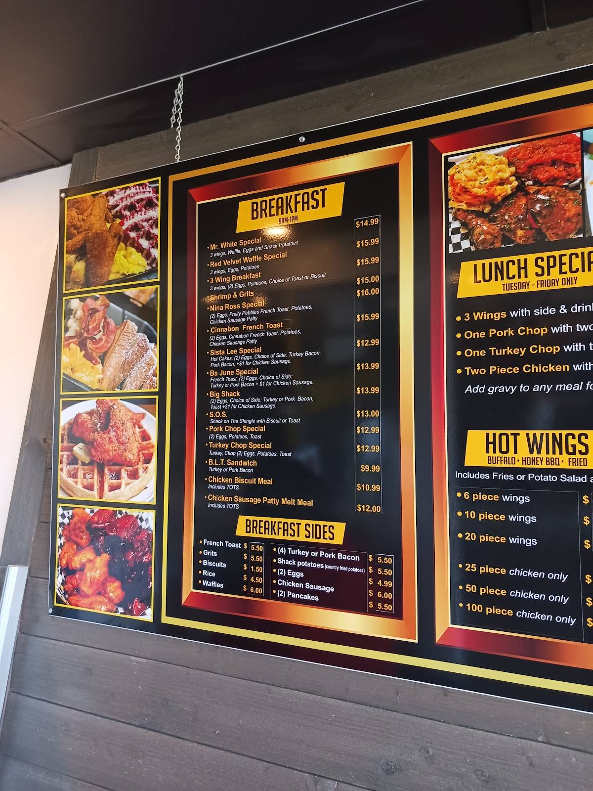 Menu at Soul Food Shack restaurant, Gardena