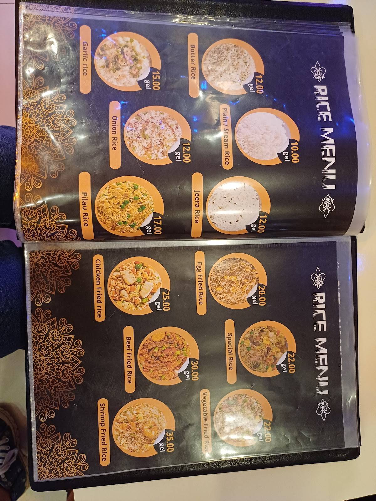 Carta de Spice AL-Sahra Wok Restaurant, Batumi