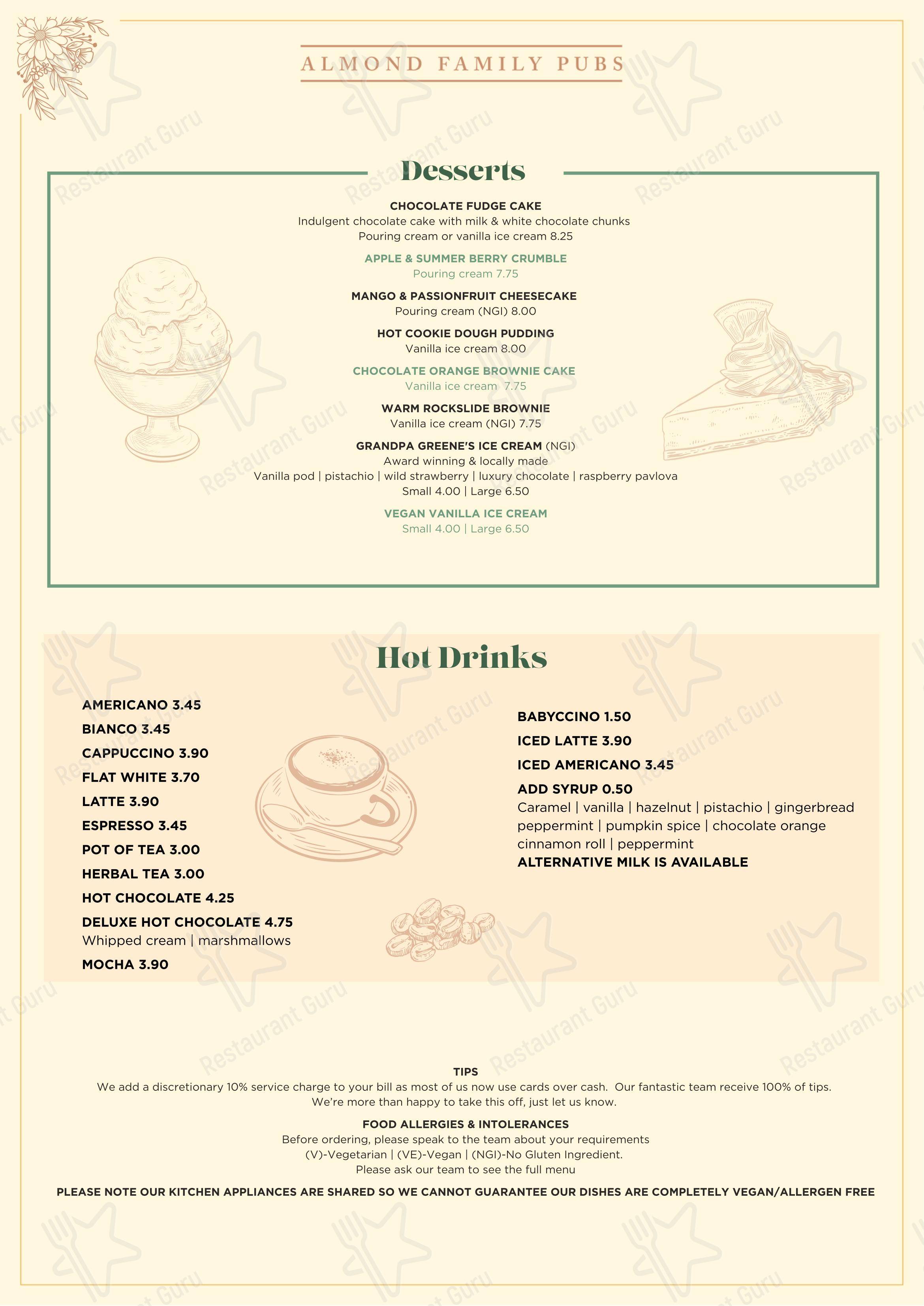 Menu at Spread Eagle pub & bar, Romiley, Hatherlow