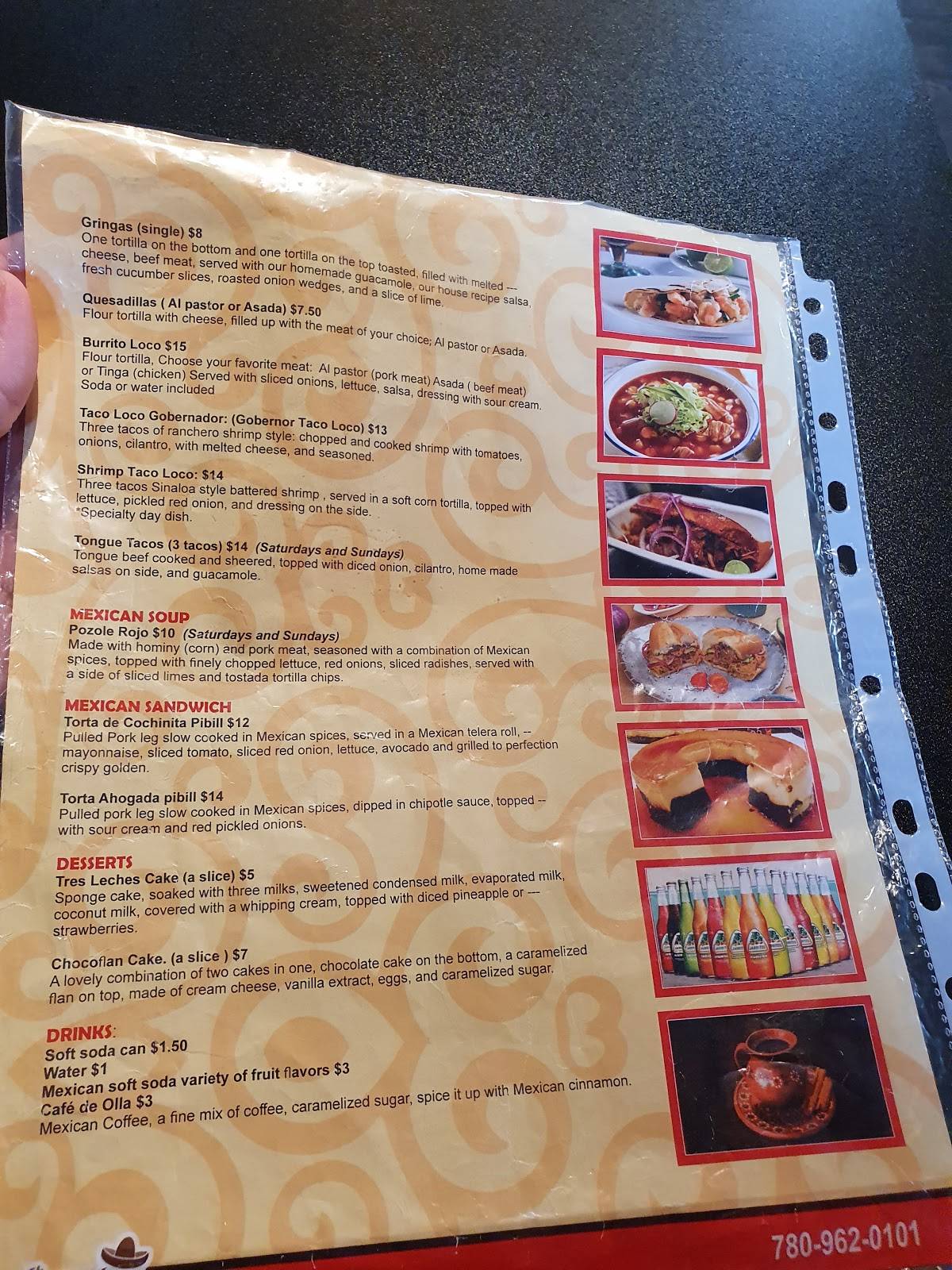 Menu at El Taco Loco restaurant, Spruce Grove, 7 Tri Leisure Way