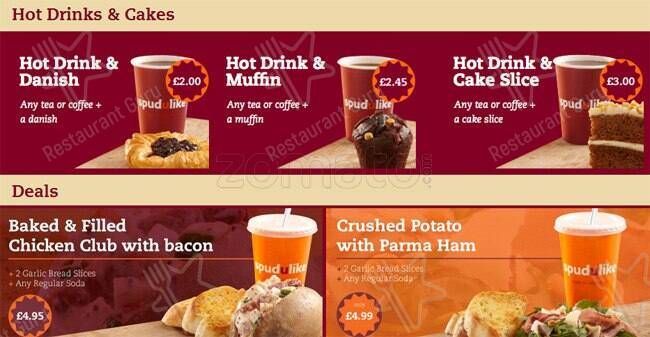 Menu at Spud U Like restaurant, London, 9 Central Business Centre Great ...