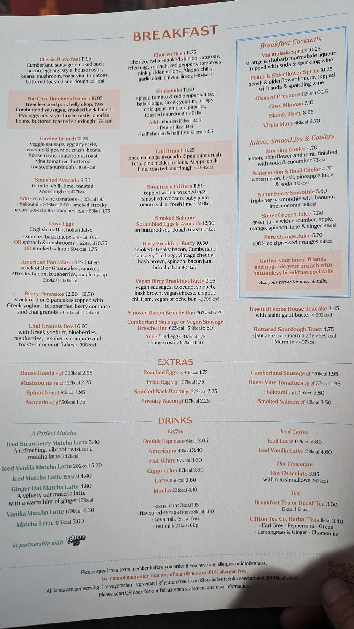 Menu at Cosy Club, Stamford