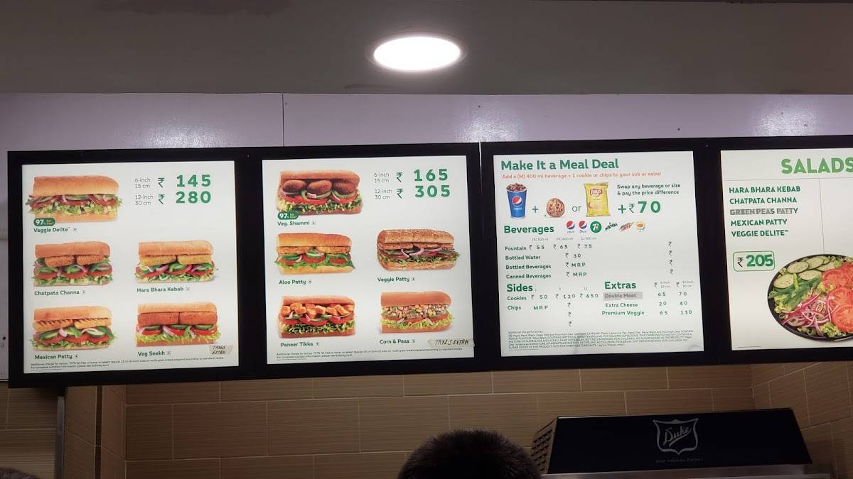 Menu at Statue of Unity Canteen, India