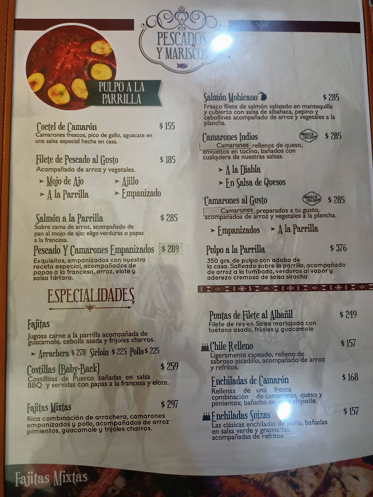 Carta de Tierra Santa Restaurante, Monclova, Washington 33-A