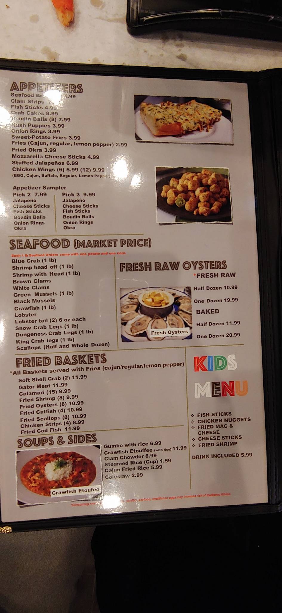 Menu at Storming Crab Youngstown restaurant, Youngstown