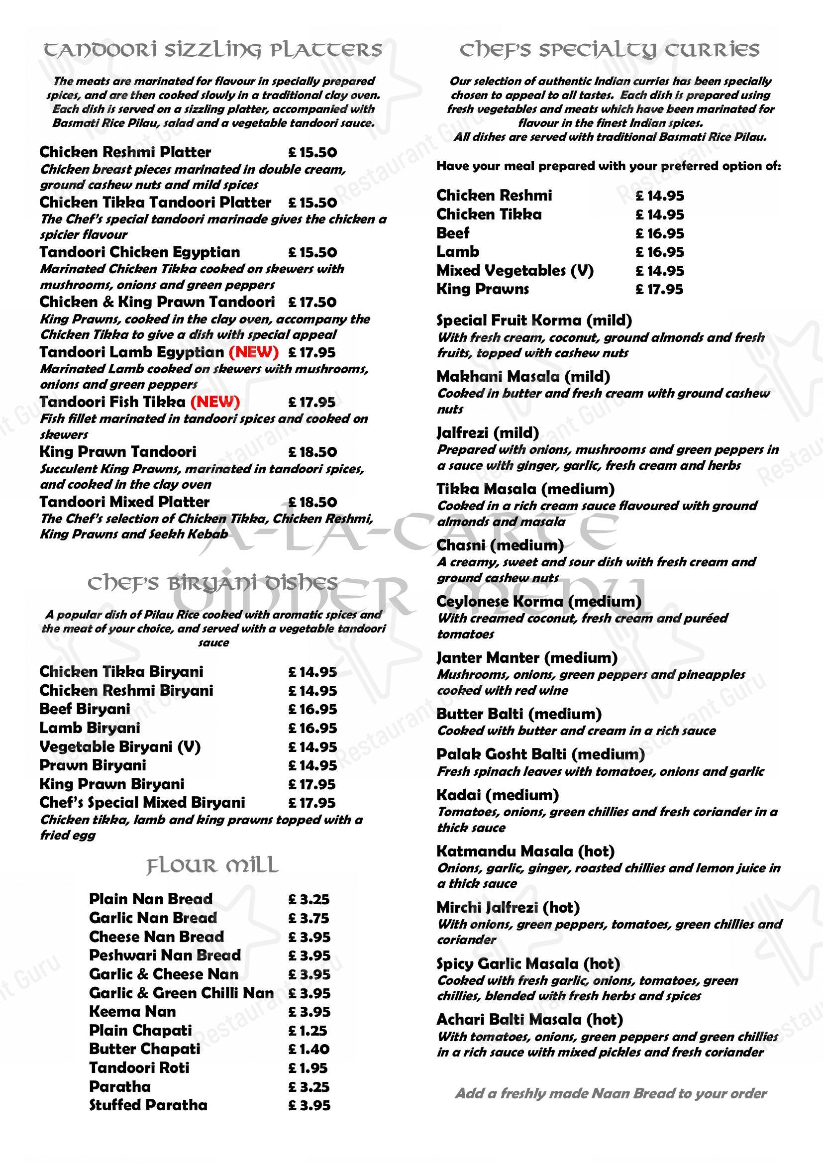 Menu at Stroma restaurant, Montrose