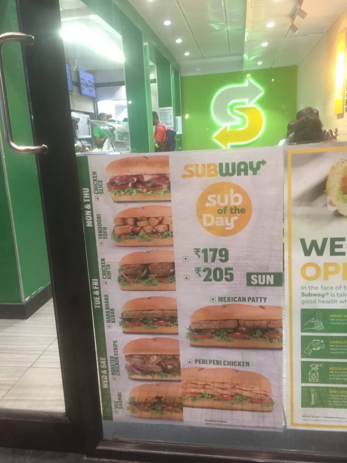 Menu at Subway, Mumbai, Sunder Apartment