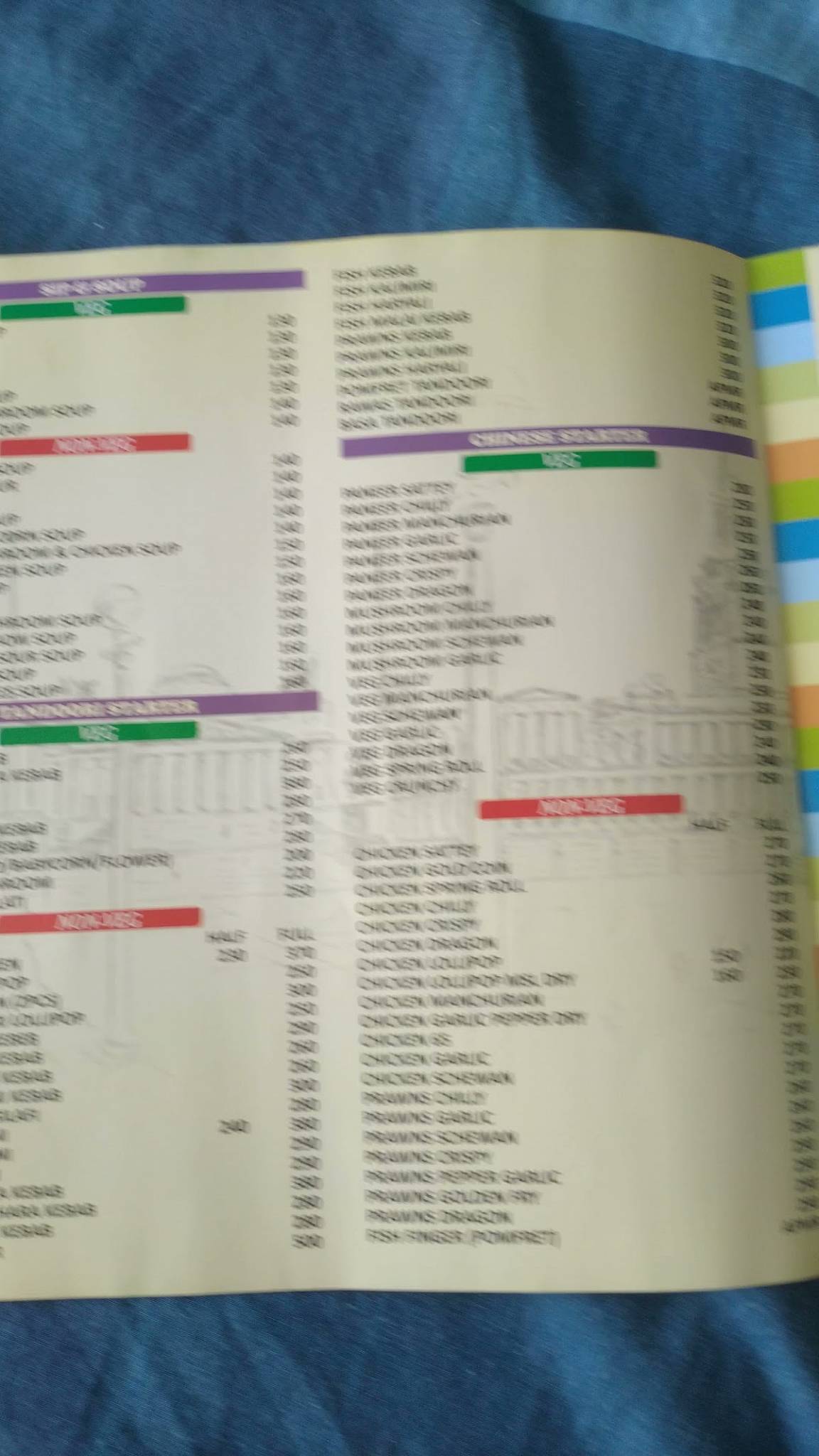 Menu at Sujay NX, Mumbai