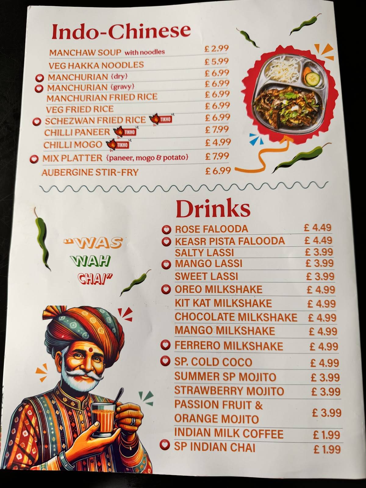 Menu at Suratwala Food Corner restaurant, Leicester