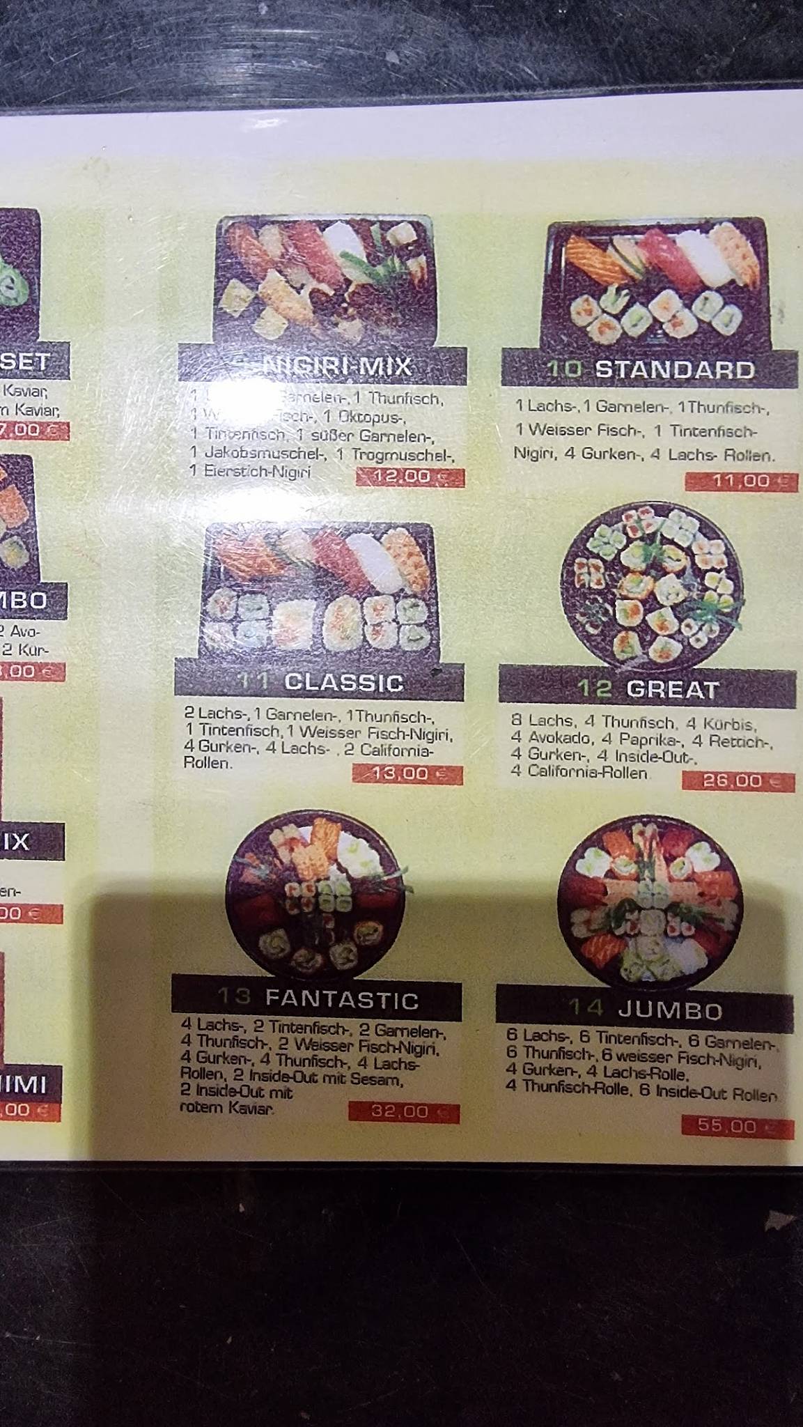 Speisekarte von Sushi First restaurant, Wiesbaden, Ellenbogengasse 8