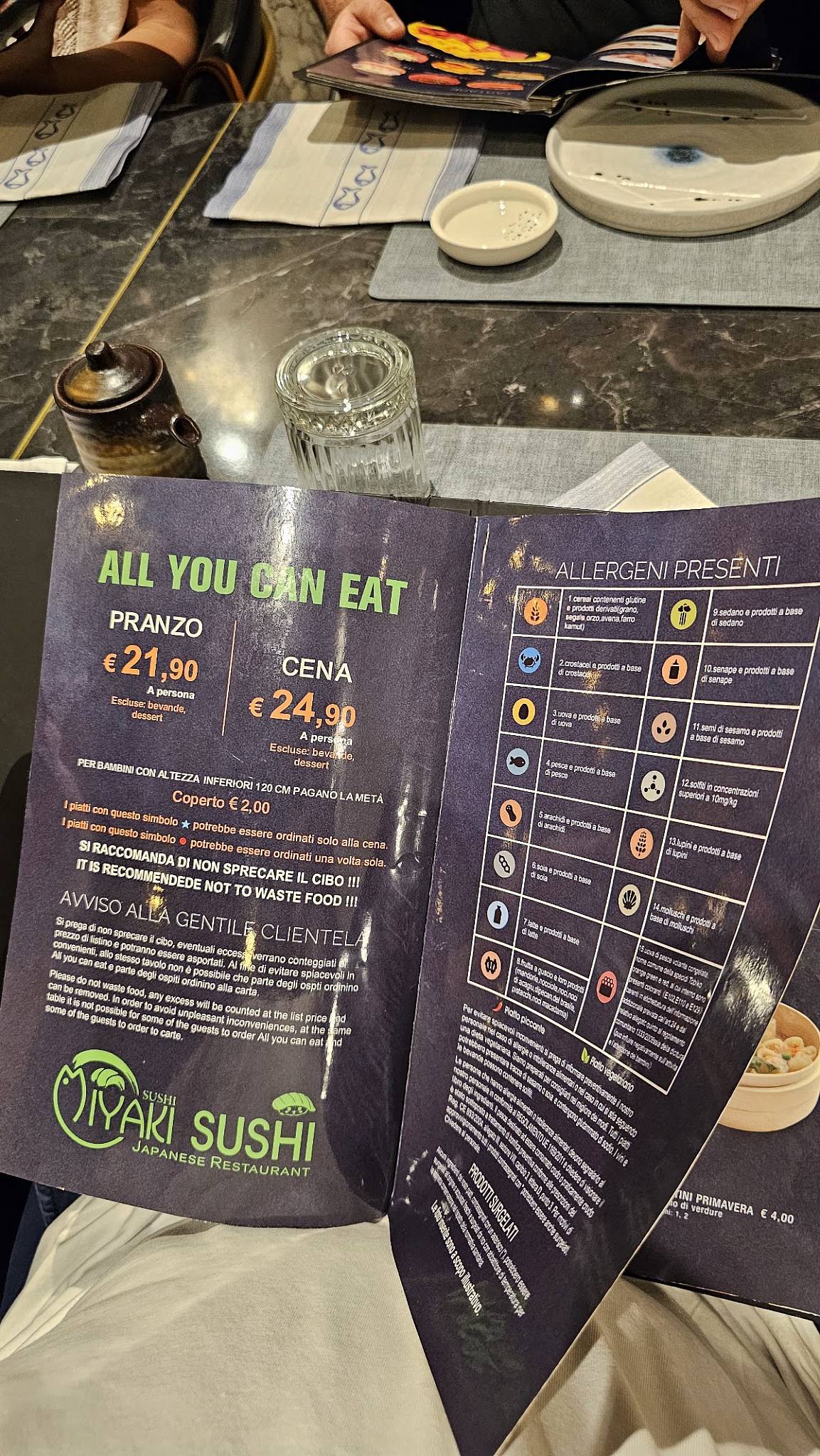 Menu da Sushi Miyaki ristorante, Lecce