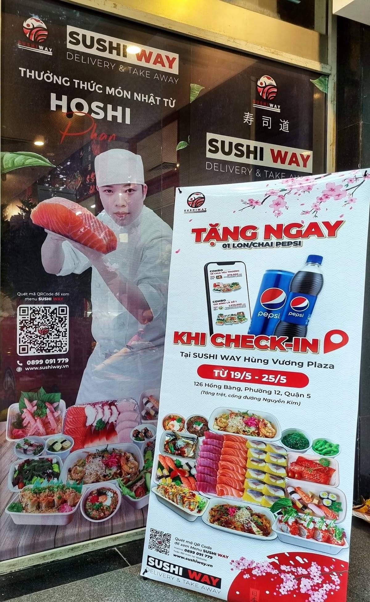 Menu at Sushi Way Hùng Vương Plaza restaurant, Ho Chi Minh City