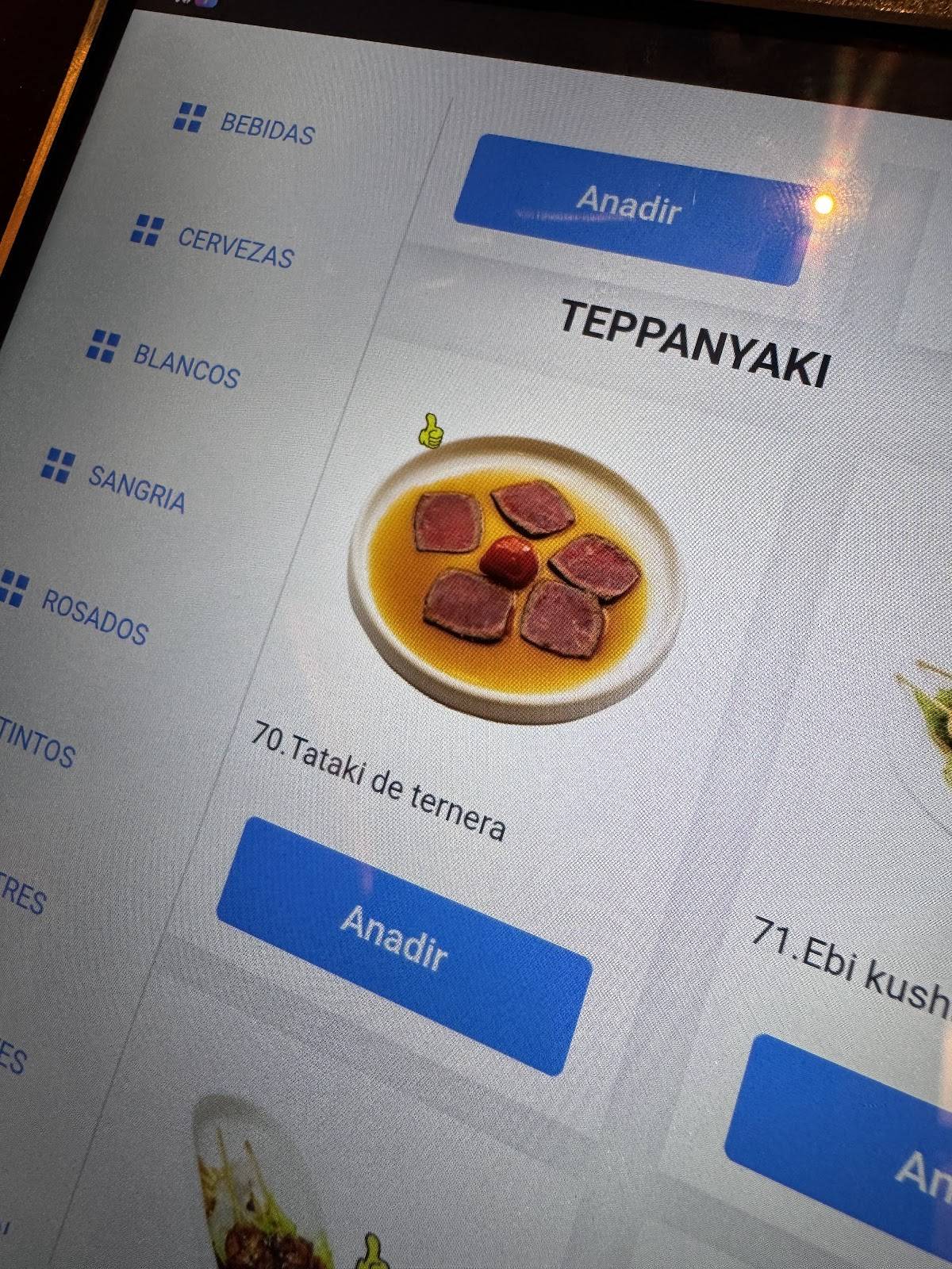 Carta del restaurante SushiTokyo Príncipe Pío, Madrid