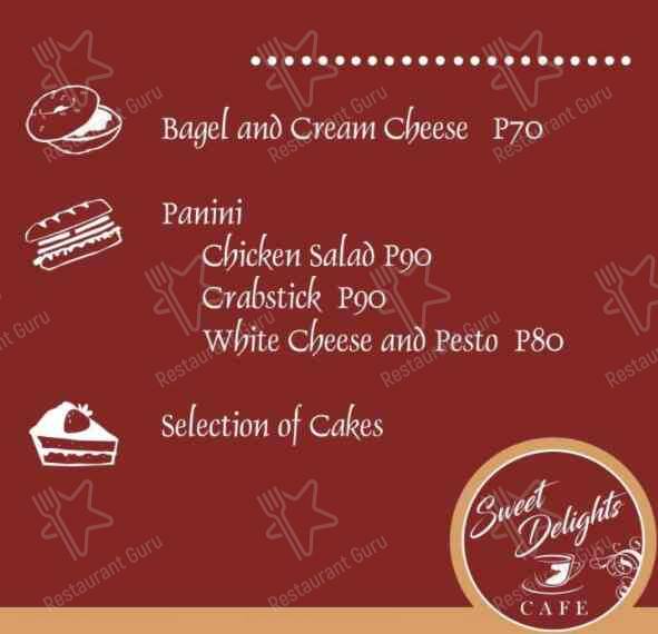 Menu at Sweet Delights Cafe, Quezon City