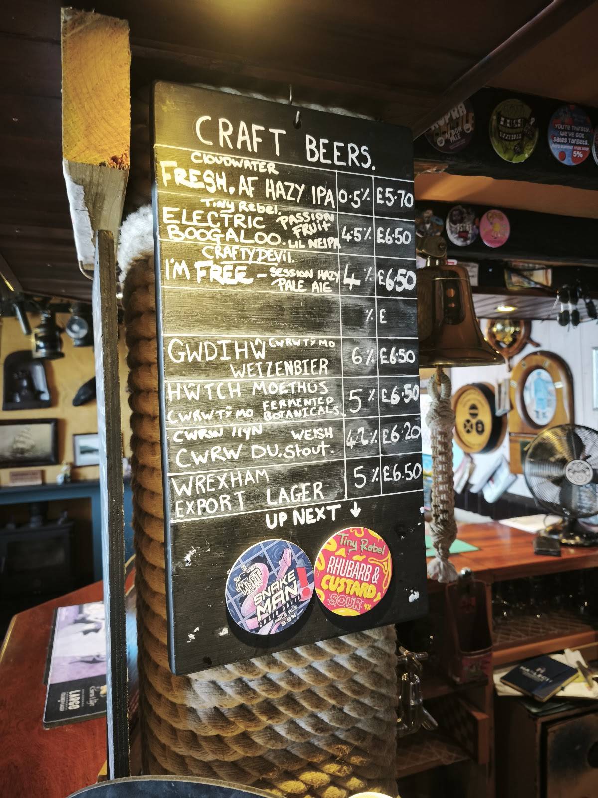 Menu at Tŷ Coch Inn pub & bar, Morfa Nefyn