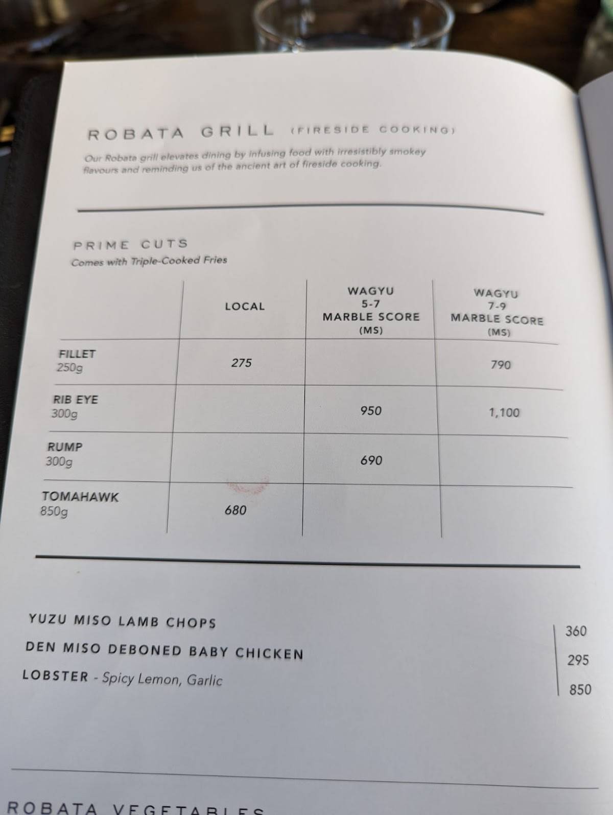 Menu at TANG Asian Luxury Restaurant & Bar, Sandton