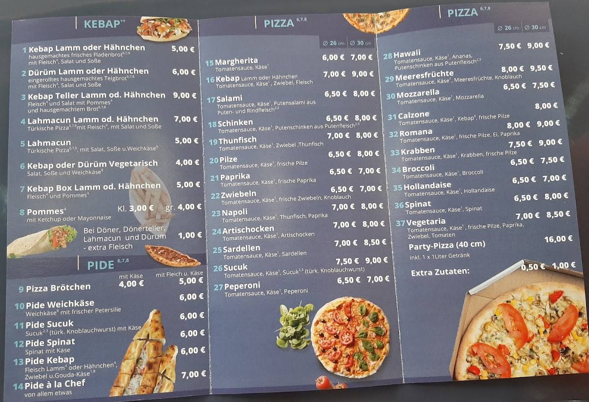 Speisekarte von TAT - Kebap Pizza Haus, Osnabrück