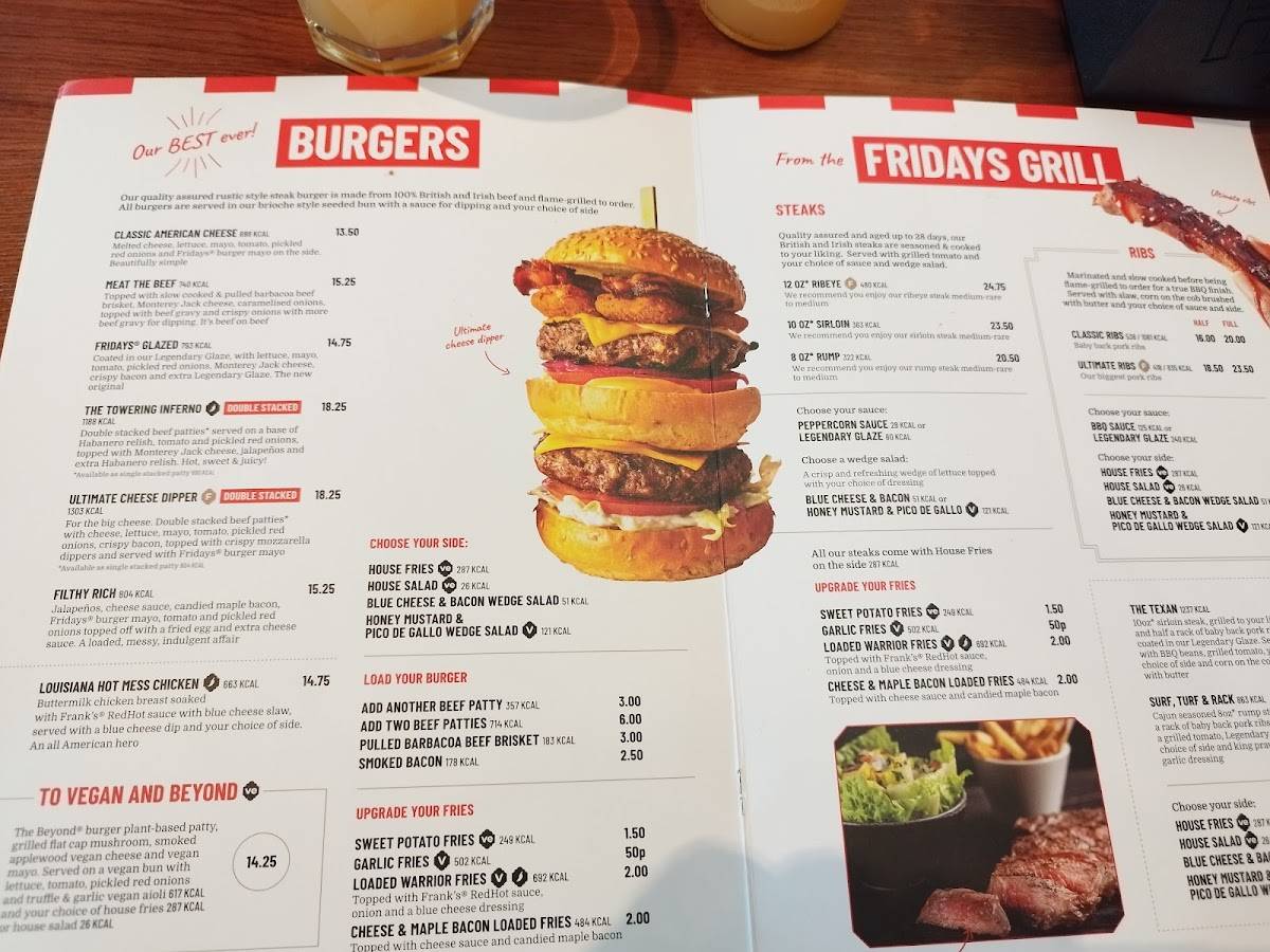 Carta del restaurante TGI Fridays - Sheffield, Sheffield, Sheffield Rd