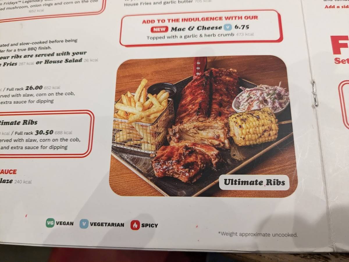 Menu at TGI Fridays - Stevenage restaurant, Stevenage