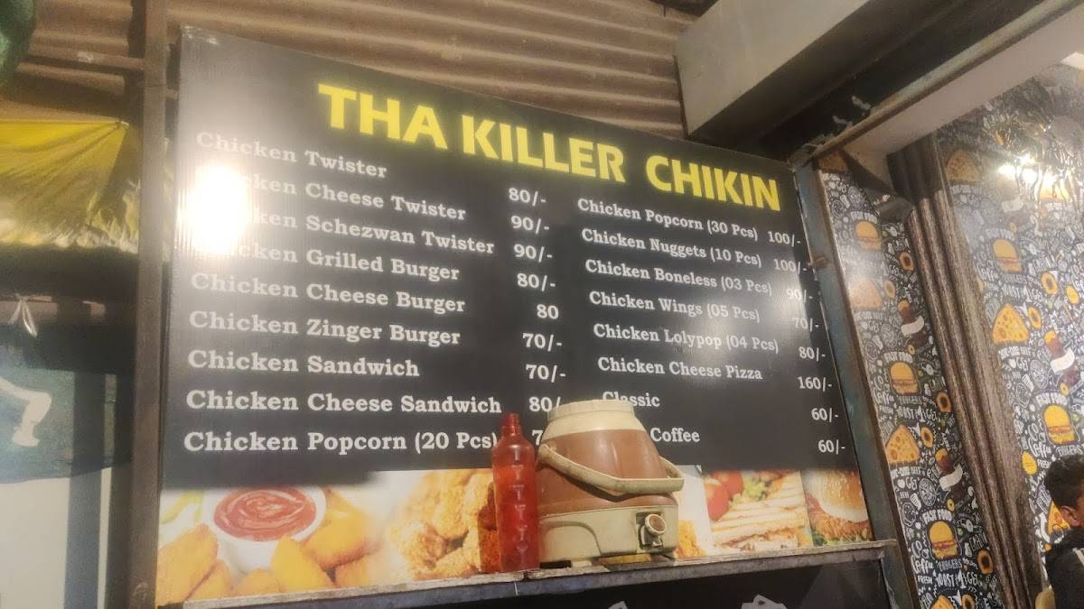Menu at THE KILLER CHICKEN, Bhopal