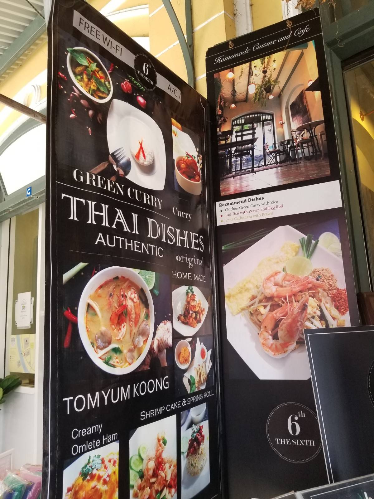 Menu at THE SIXTH 6th restaurant, Bangkok