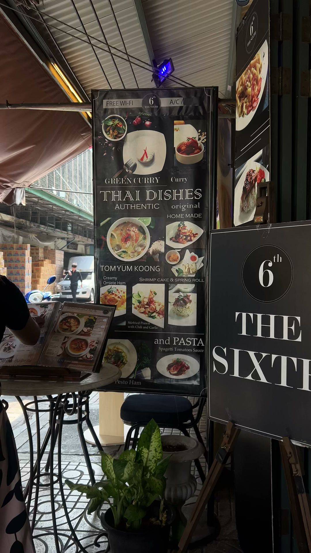 Menu at THE SIXTH 6th restaurant, Bangkok